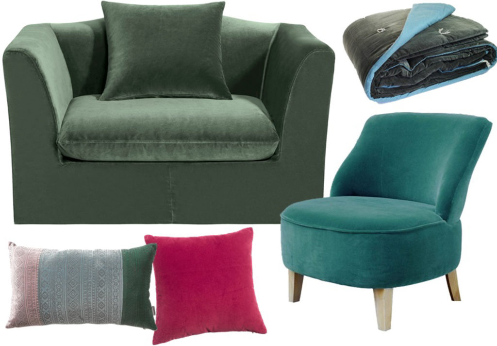Des fauteuils en velours coloré – Joli Place