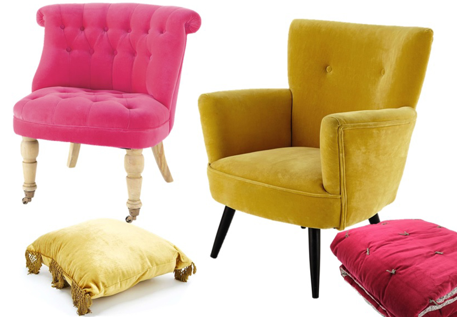 Des fauteuils en velours coloré – Joli Place