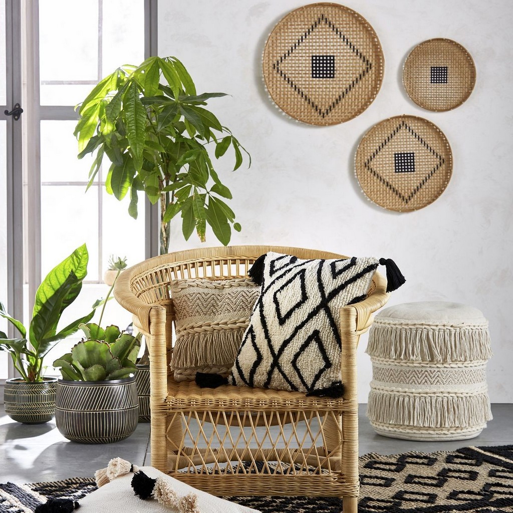Must have : le panier mural rond d'inspiration ethnique