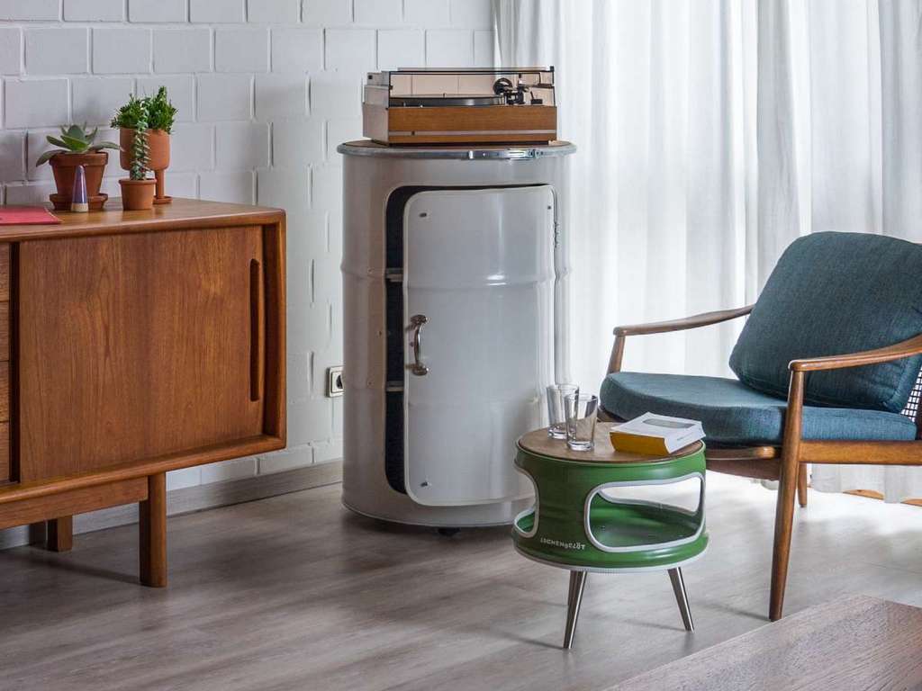 Meuble en baril métal : les créations de Lockengeloet - Joli Place