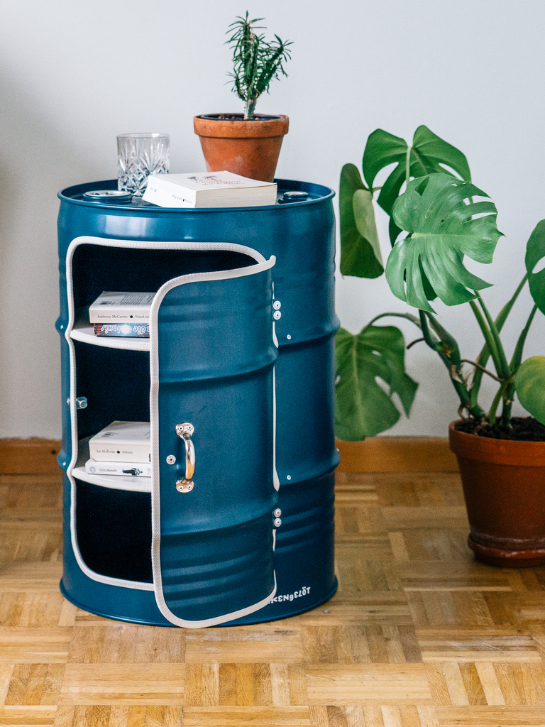 Meuble en baril métal : les créations de Lockengeloet - Joli Place