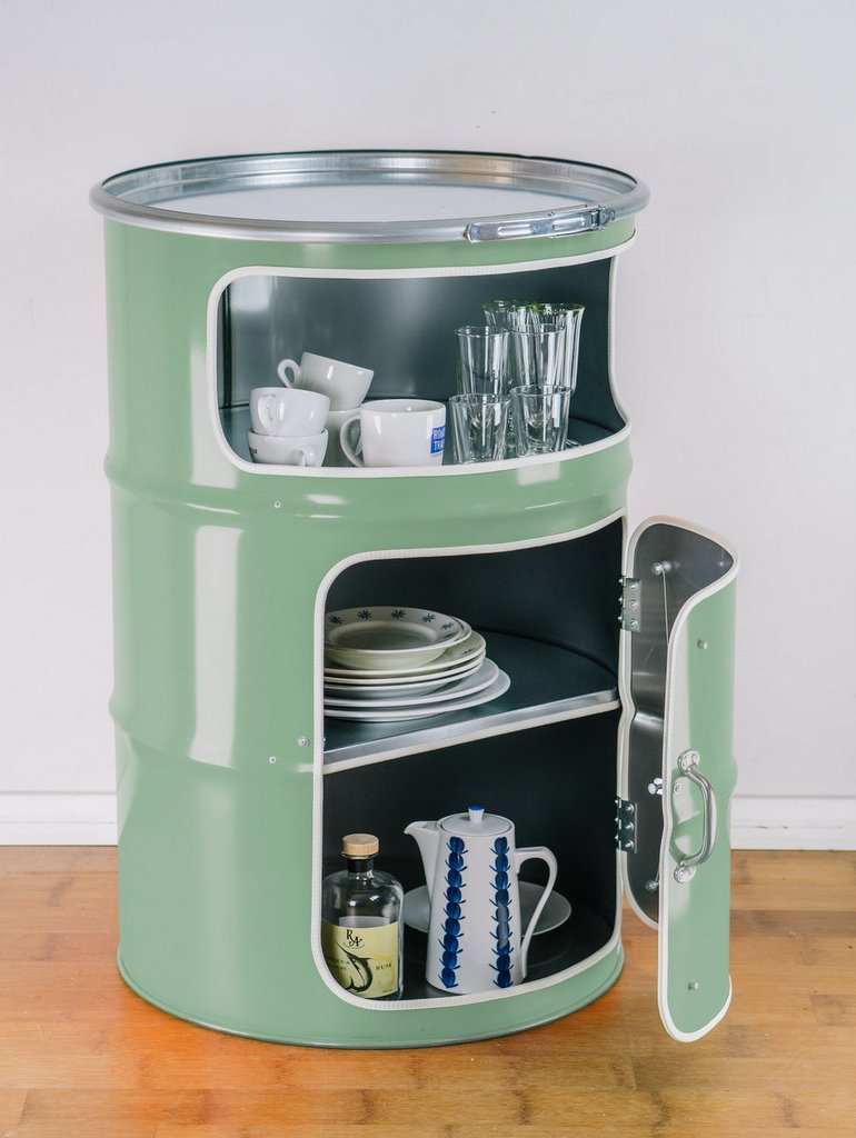 Meuble en baril métal : les créations de Lockengeloet - Joli Place