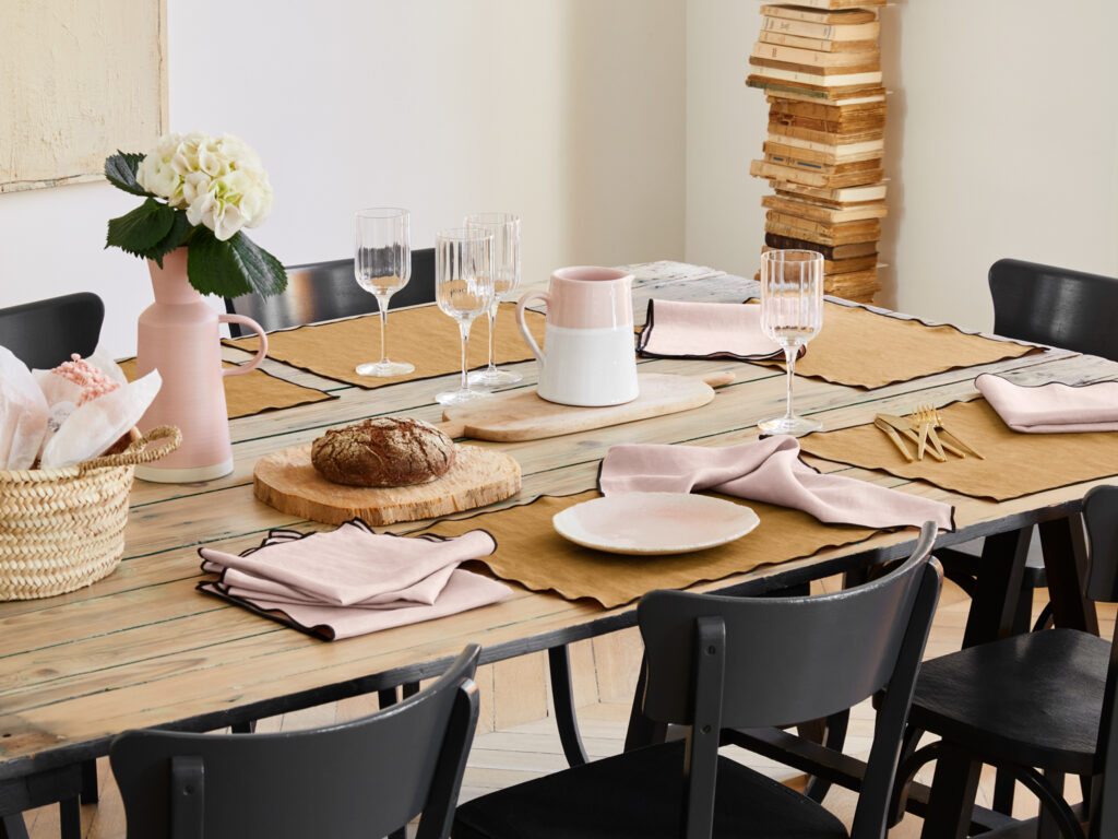 Linge de table en lin lavé : une table bien habillée - Joli Place