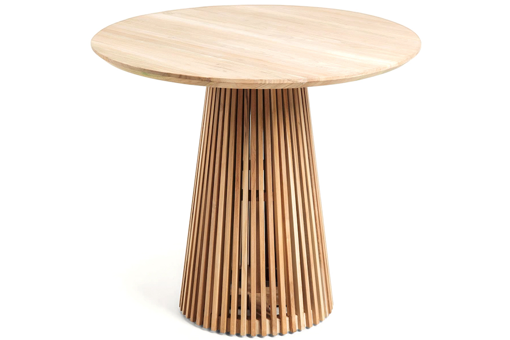Une table ronde en bois massif avec pied central - Joli Place