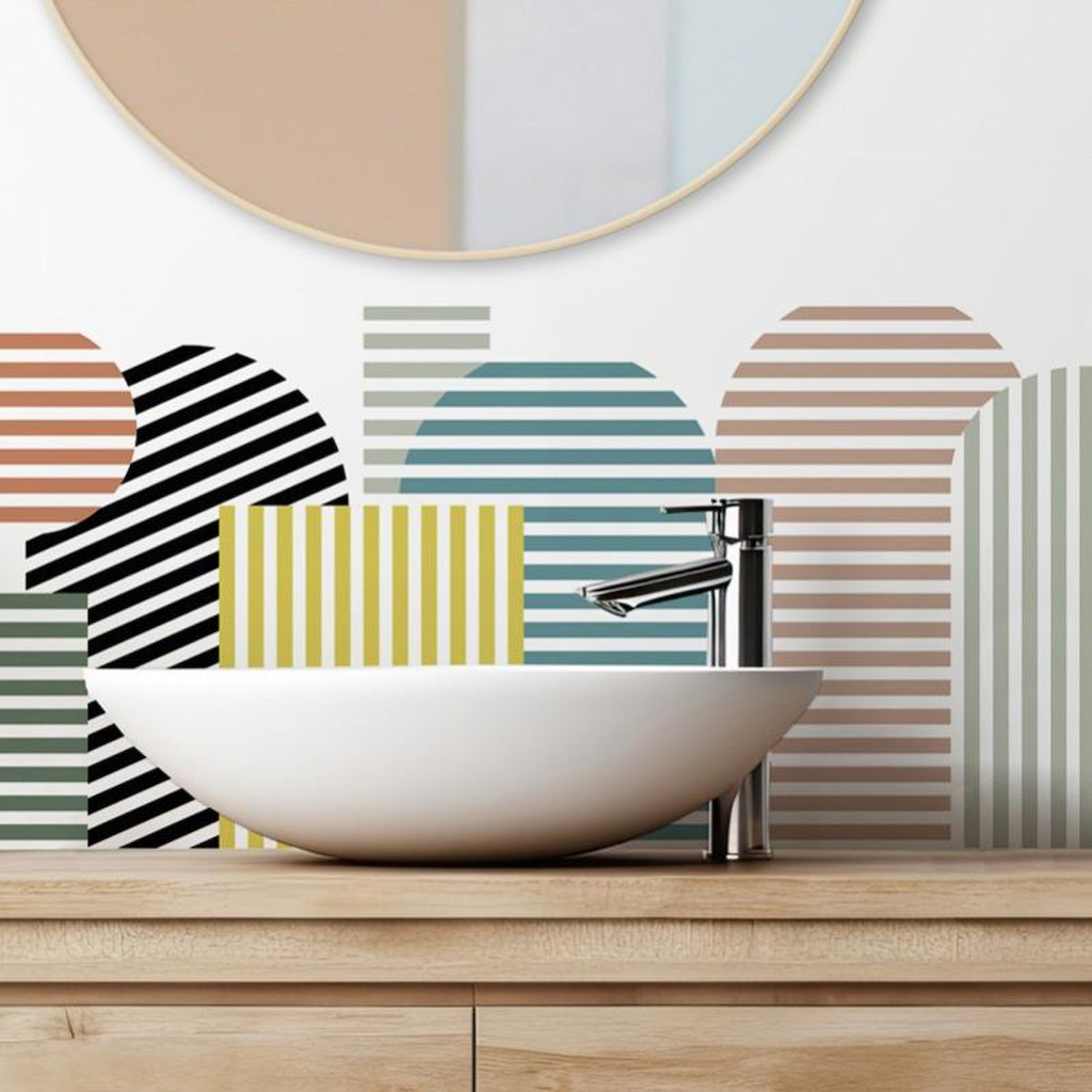 La décoration aux rayures multicolores - Joli Place