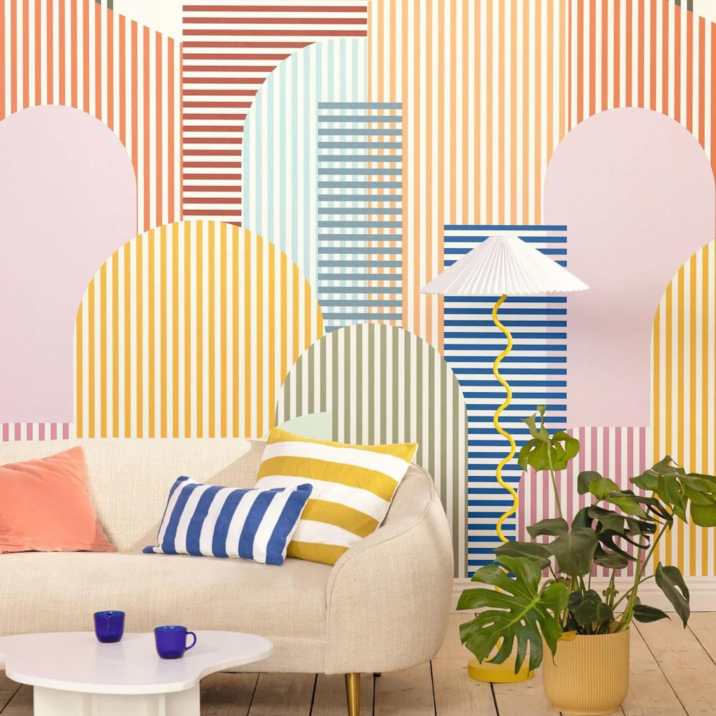 La décoration aux rayures multicolores - Joli Place