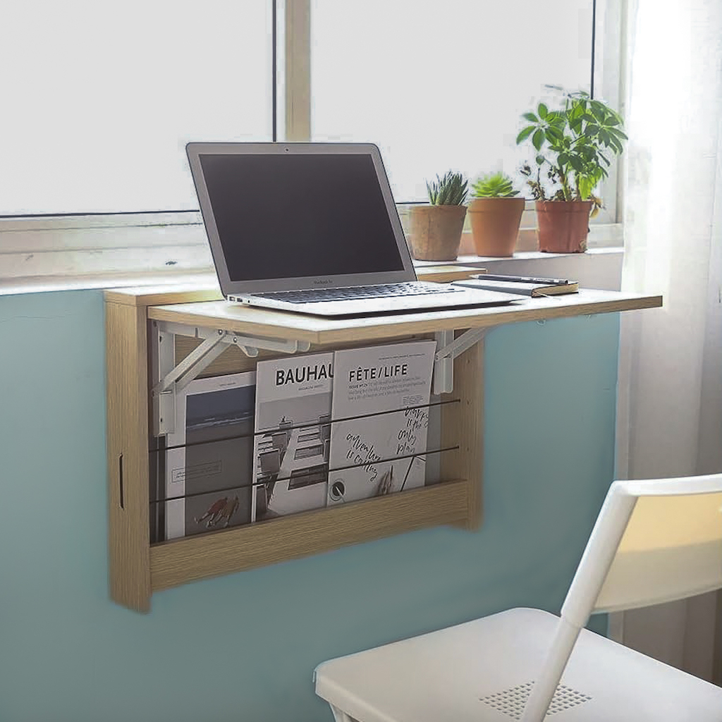 Un bureau mural rabattable extra plat - Joli Place