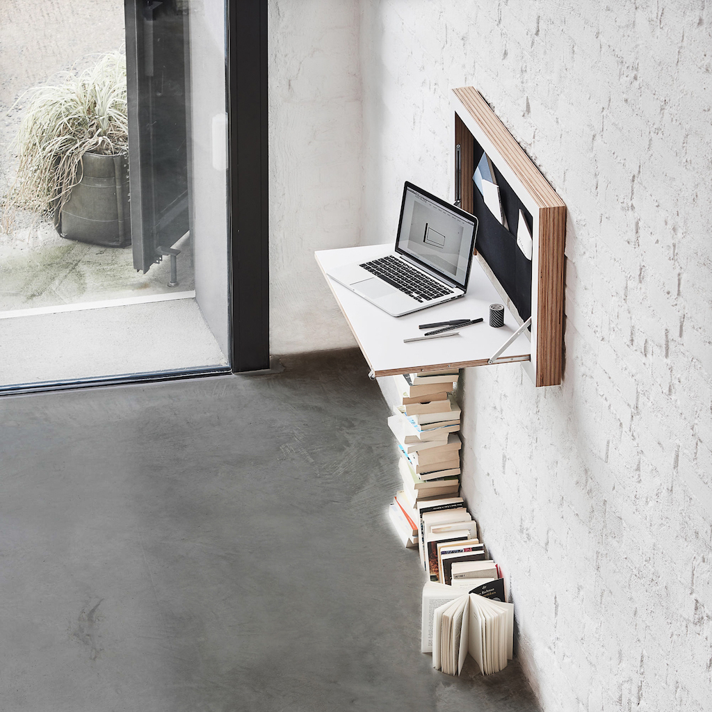 Un bureau mural rabattable extra plat - Joli Place